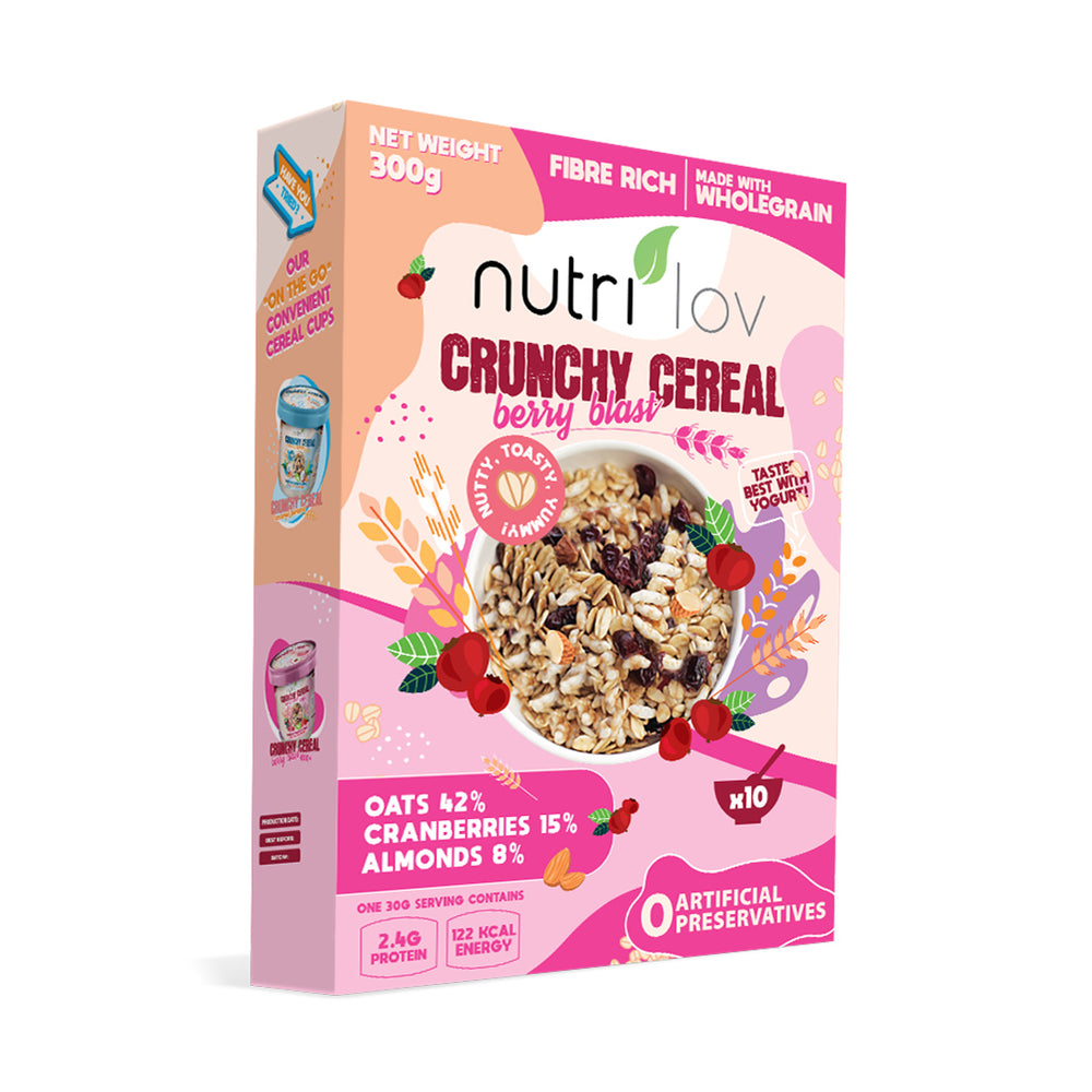 Nutrilov Crunchy Cereal Berry Blast 300g Box – Nutrilov Pakistan